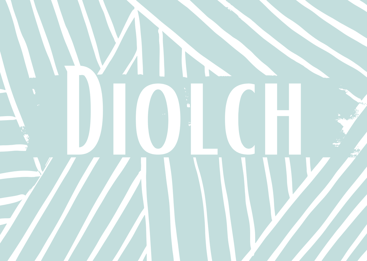 Cerdyn Diolch | Cardiau.Cymru — Siop Y Pentan