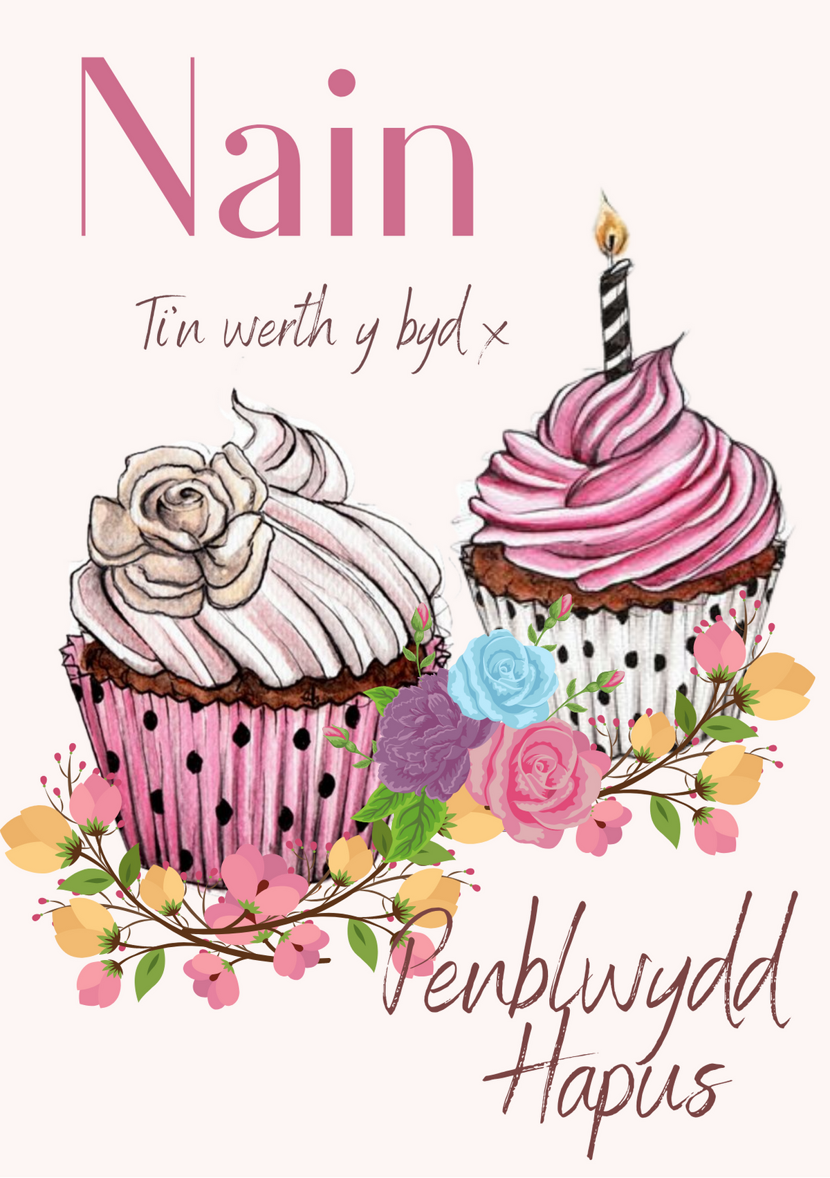 Penblwydd Hapus Nain | CM076-NAIN — Siop Y Pentan
